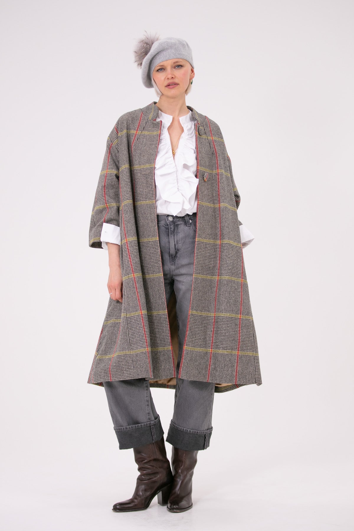 Rachel Wool Coat Yellow & Red – Stoned & Waisted